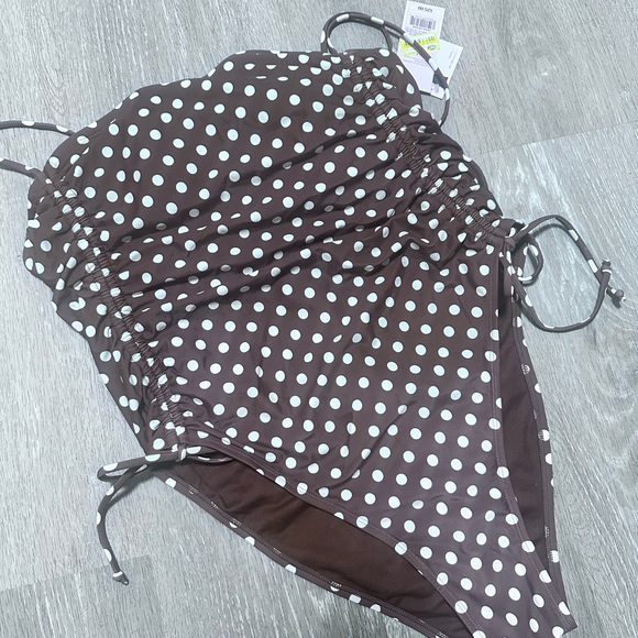 wild fable | Swim | Wild Fable Brown Polka Dot Onepiece Swimsuit Nwt ...